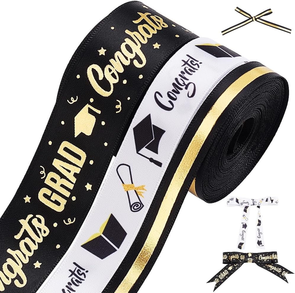 14.7Yards 3Styles Graduation Ribbons Grosgrain Ribbons Class of 2024 ...