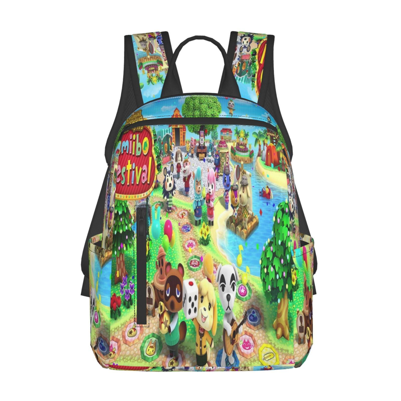 14.7in Animal Crossing Backpacks Cute Laptop Bag Cartoon Bags Bookbag ...