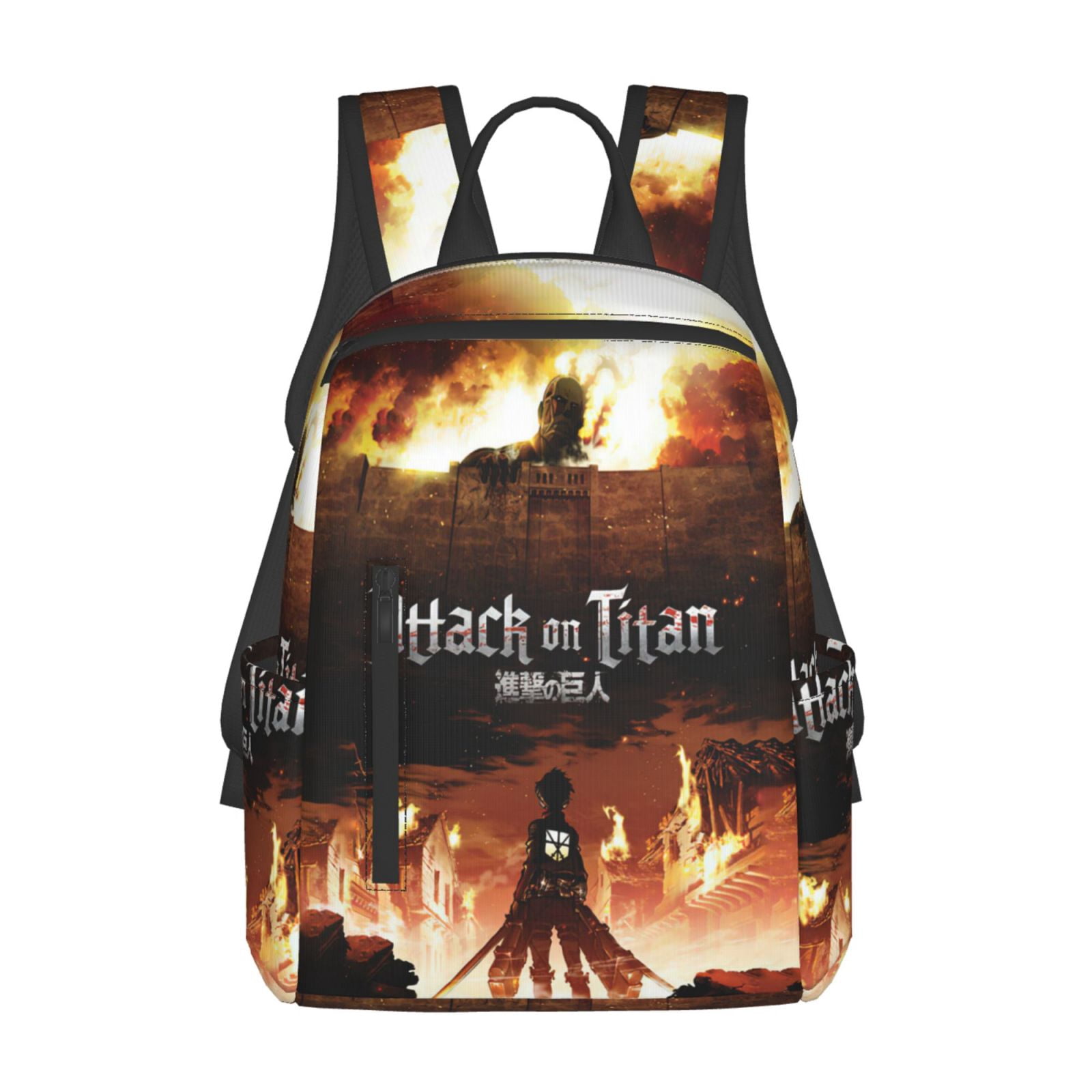 14.7In Attack On Titan Backpac Bookbag Casual Large Laptop Lightweight Backpac Daypack For Men ...