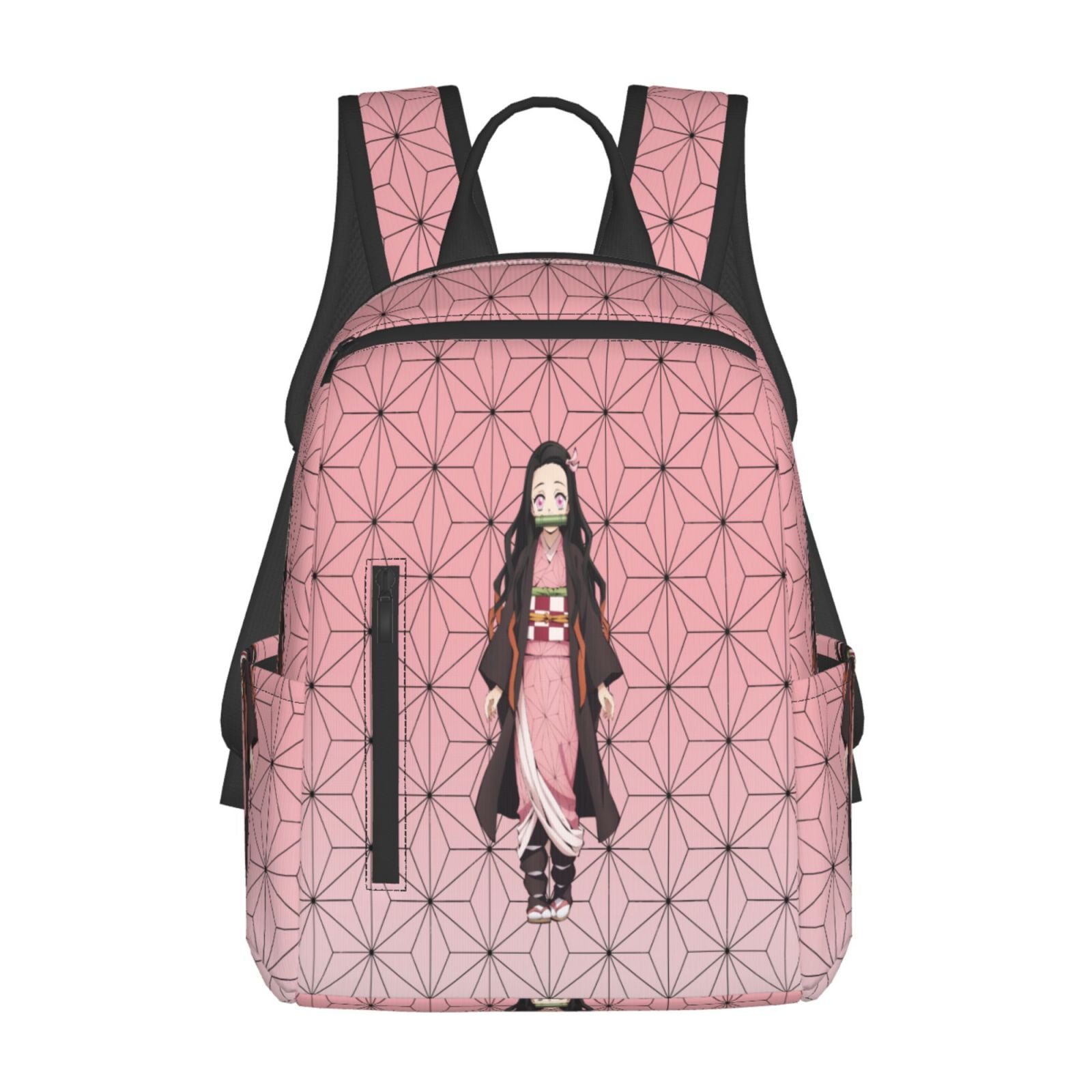 14.7in Demon Sla-Yer Nezuko Backpack Front Pocket Durable Bookbag Small ...