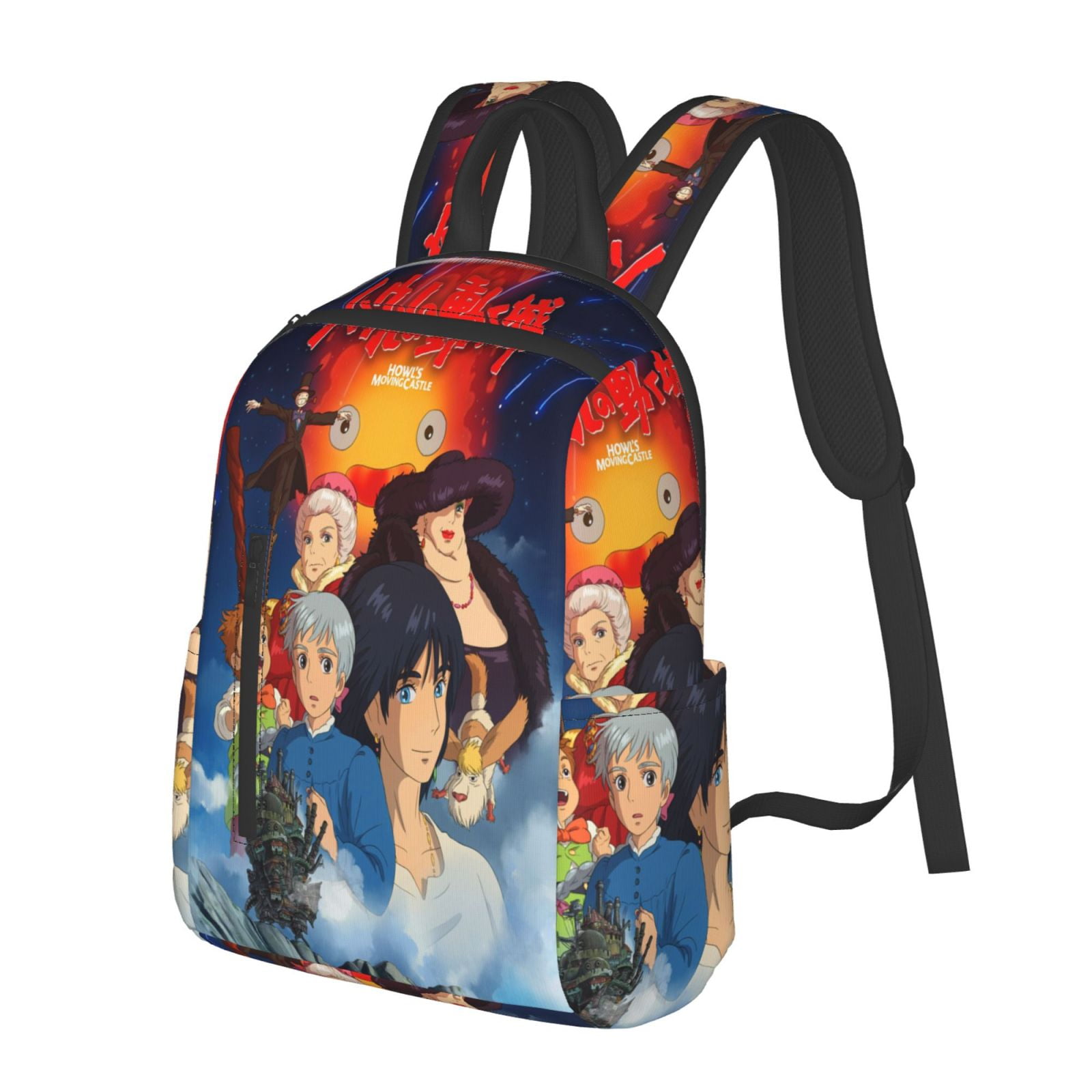 14.7in Howls Moving Castle Fire Backpack Lightweight Backpack Large ...