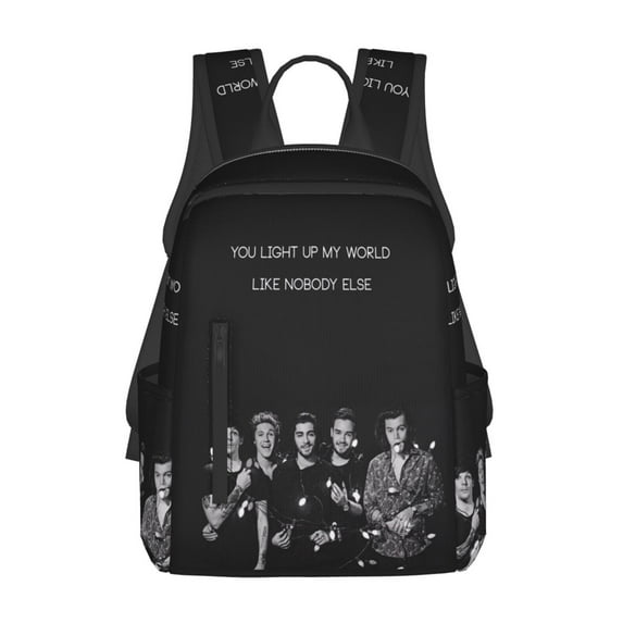 14.7in One Direc-,Ti0n Backpack Bookbag Casual Large Laptop Lightweight ...