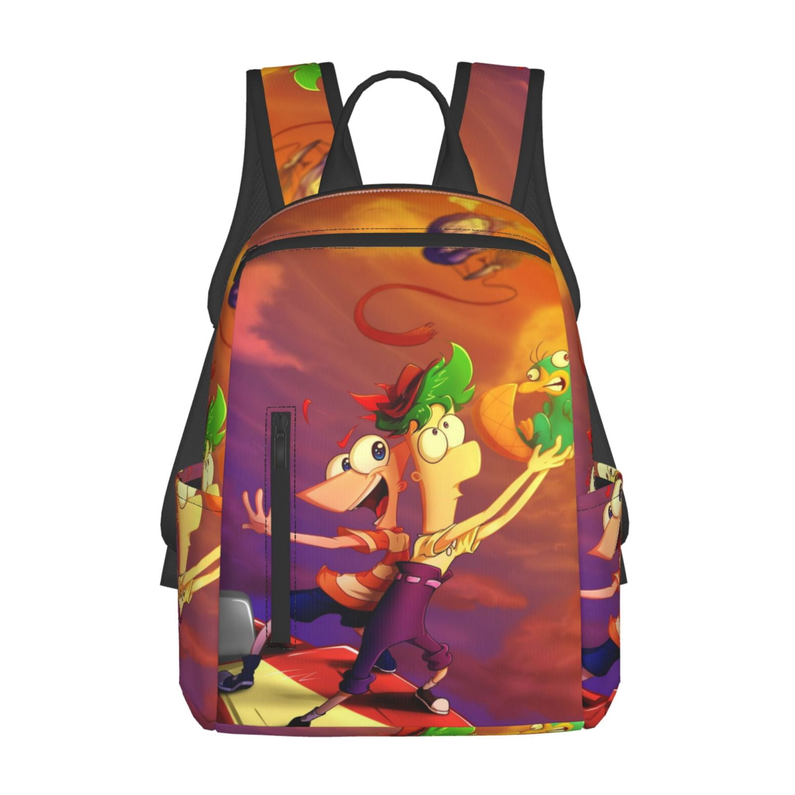 14.7in Phi-Neas Friend Ferb0 Backpack Bookbag Casual Large Laptop ...