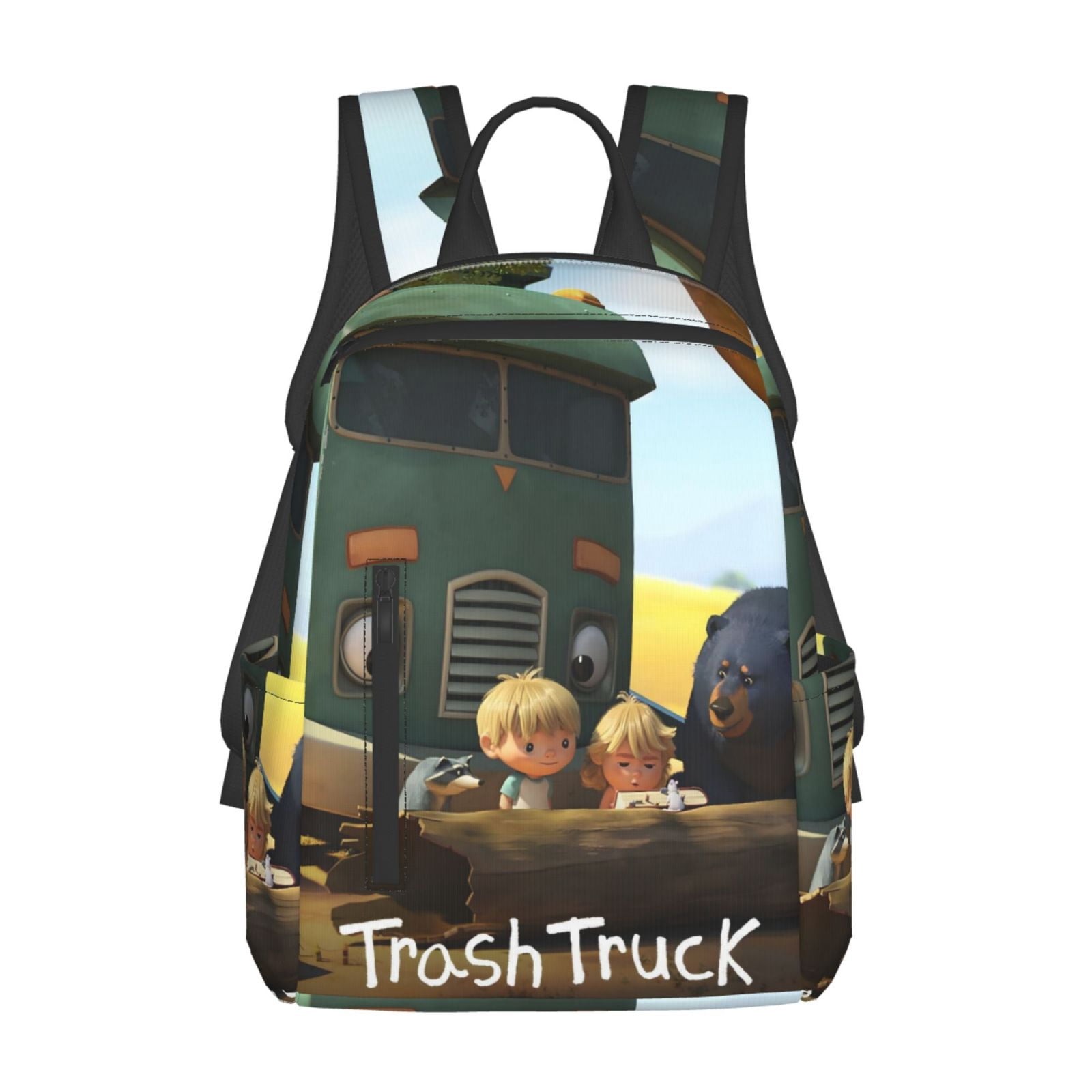 14.7in Trash Green Truck Backpack Lightweight Bookbag Travel Laptop Bag ...