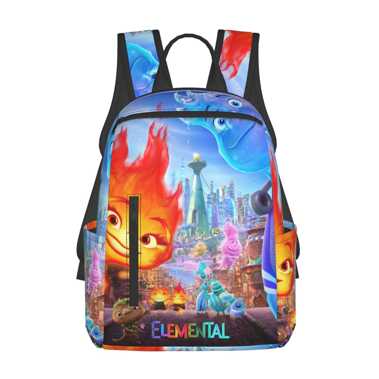 14.7in Water Fire Element-a Backpack Cute Cartoon Lightweight Backpacks ...