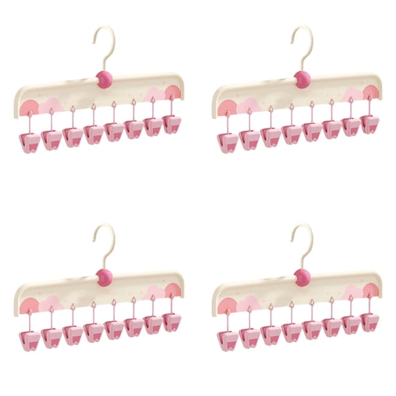 14.8" Closet Organizer with 8 Clips, Multi Clip Sock Hanger Foldable ...