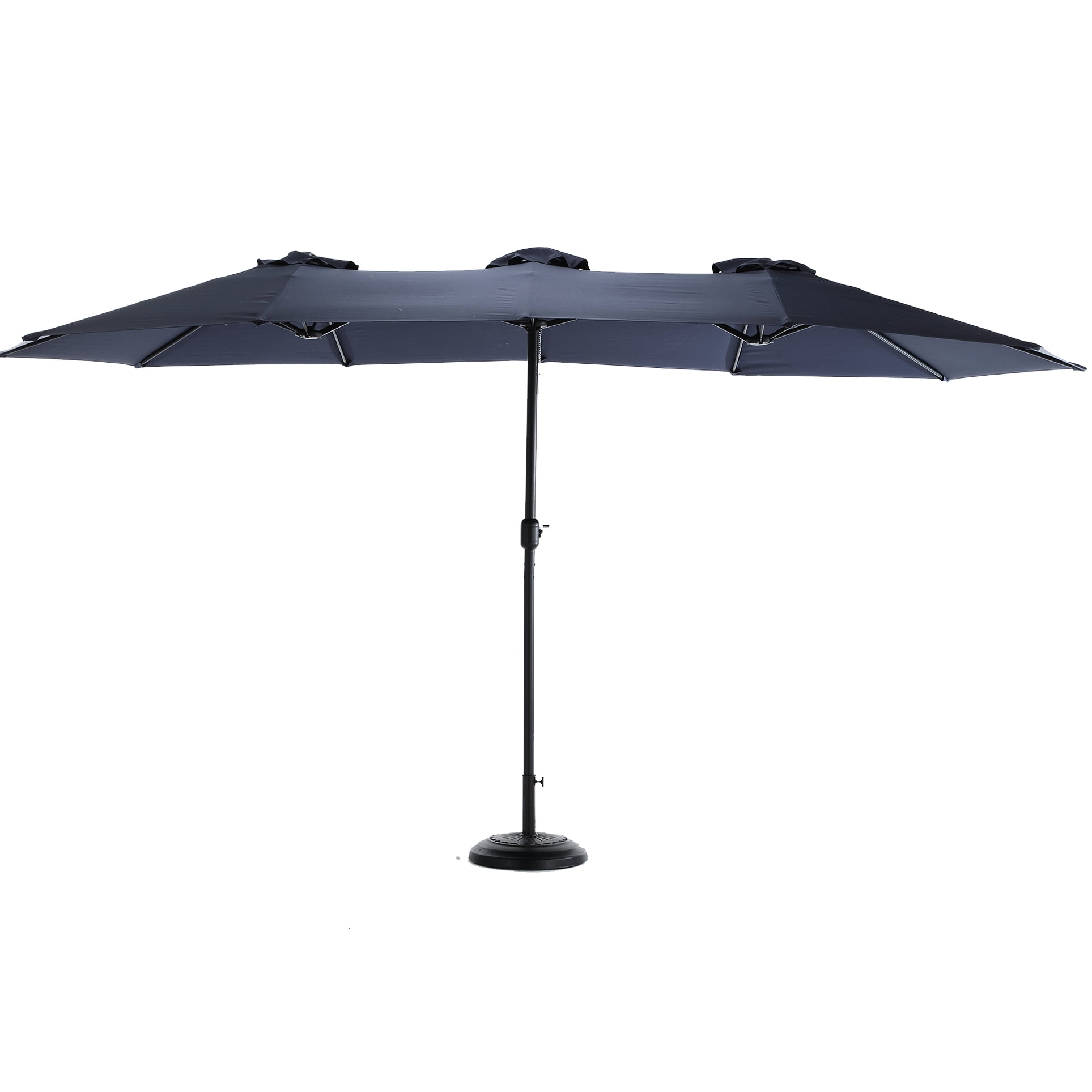 14.8 Ft Double Sided Patio Umbrella - Navy Blue. Powerful Shading ...