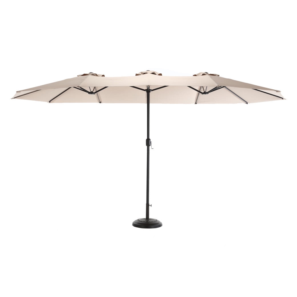 14.8FT Double Sided Outdoor Umbrella with Crank, Rectangular Large ...