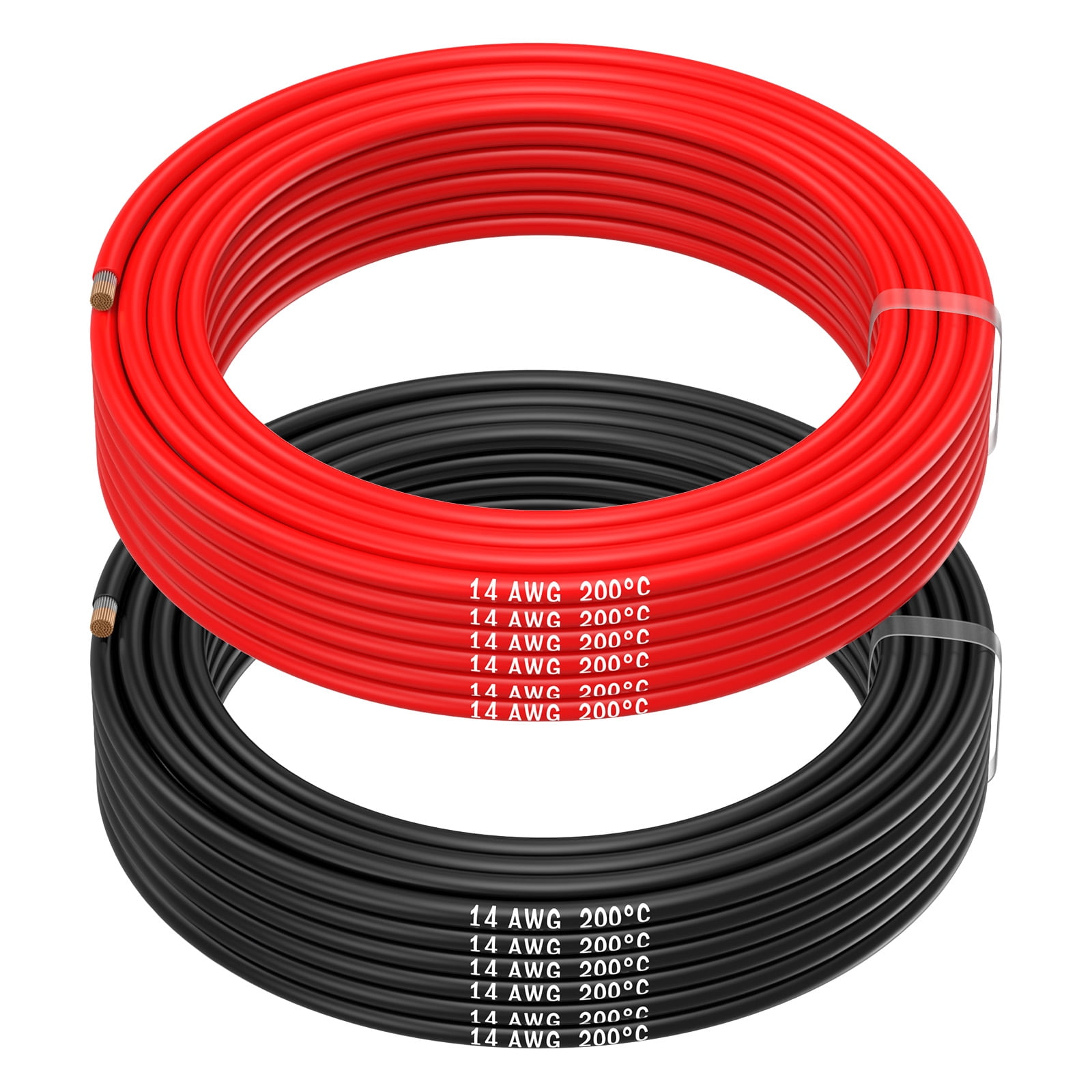 MMOBIEL 14 AWG Silicone Wire 2x32.8FT Red Black - Walmart.com