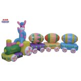 14' Air Blown Inflatable Easter Bunny Eggspress Train - Walmart.com