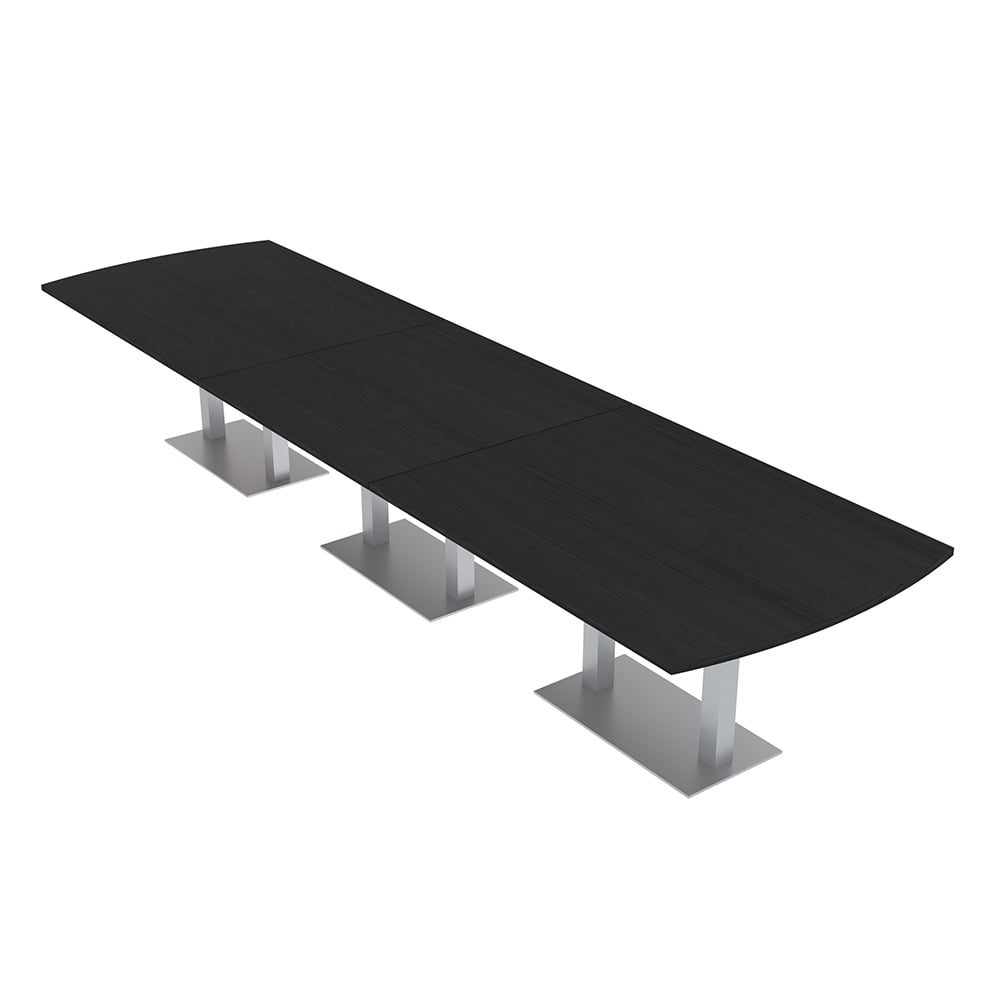 14' Arc Rectangle Modular Meeting Table Square Metal Bases w/Electric ...