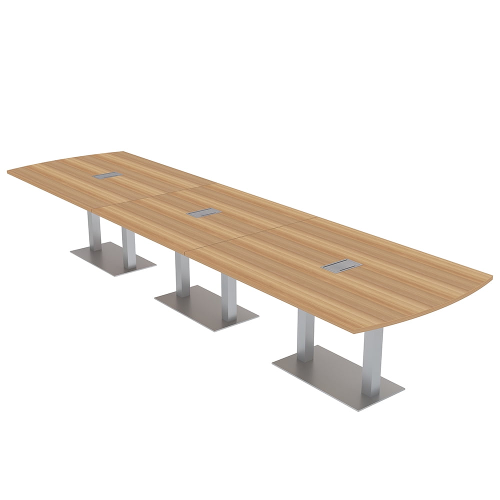 14' Arc Rectangle Modular Meeting Table Square Metal Bases w/Electric - Walmart.com