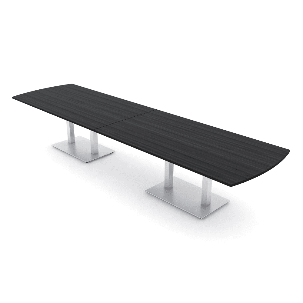 14' Arc Rectangle Modular Meeting Table Square Metal Bases w/Electric ...