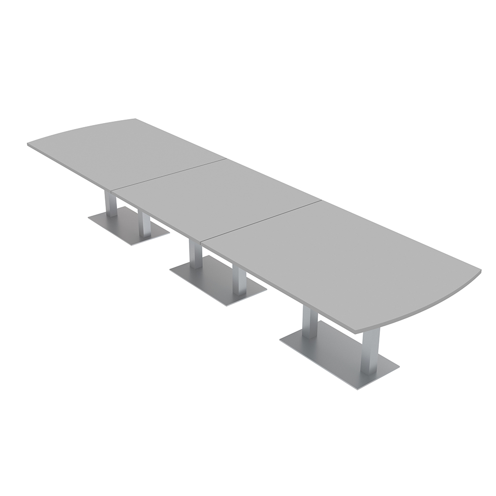 14' Arc Rectangle Modular Meeting Table Square Metal Bases w/Electric - Walmart.com