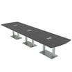 14' Modular Racetrack Conference Table With Square Bases Power Units ...