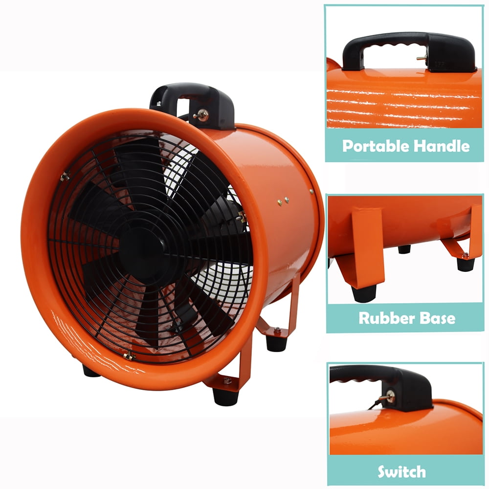 14" Axial Fan Industry Spray Booth Paint Fumes Electric Blower 85m³/min ...