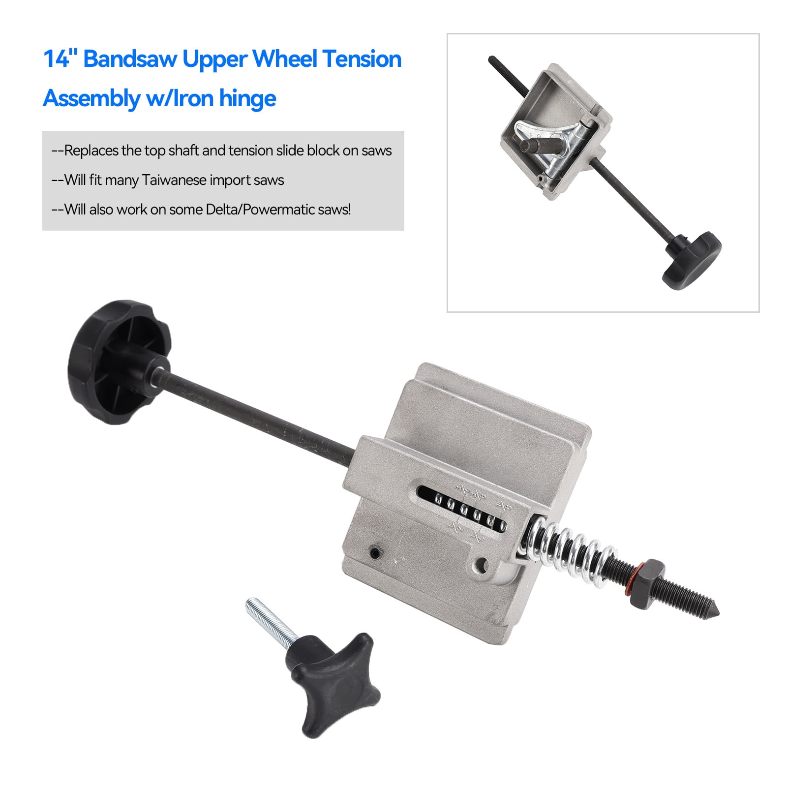 14" Bandsaw Upper Wheel Tension Assembly w/Iron Hinge For Delta ...