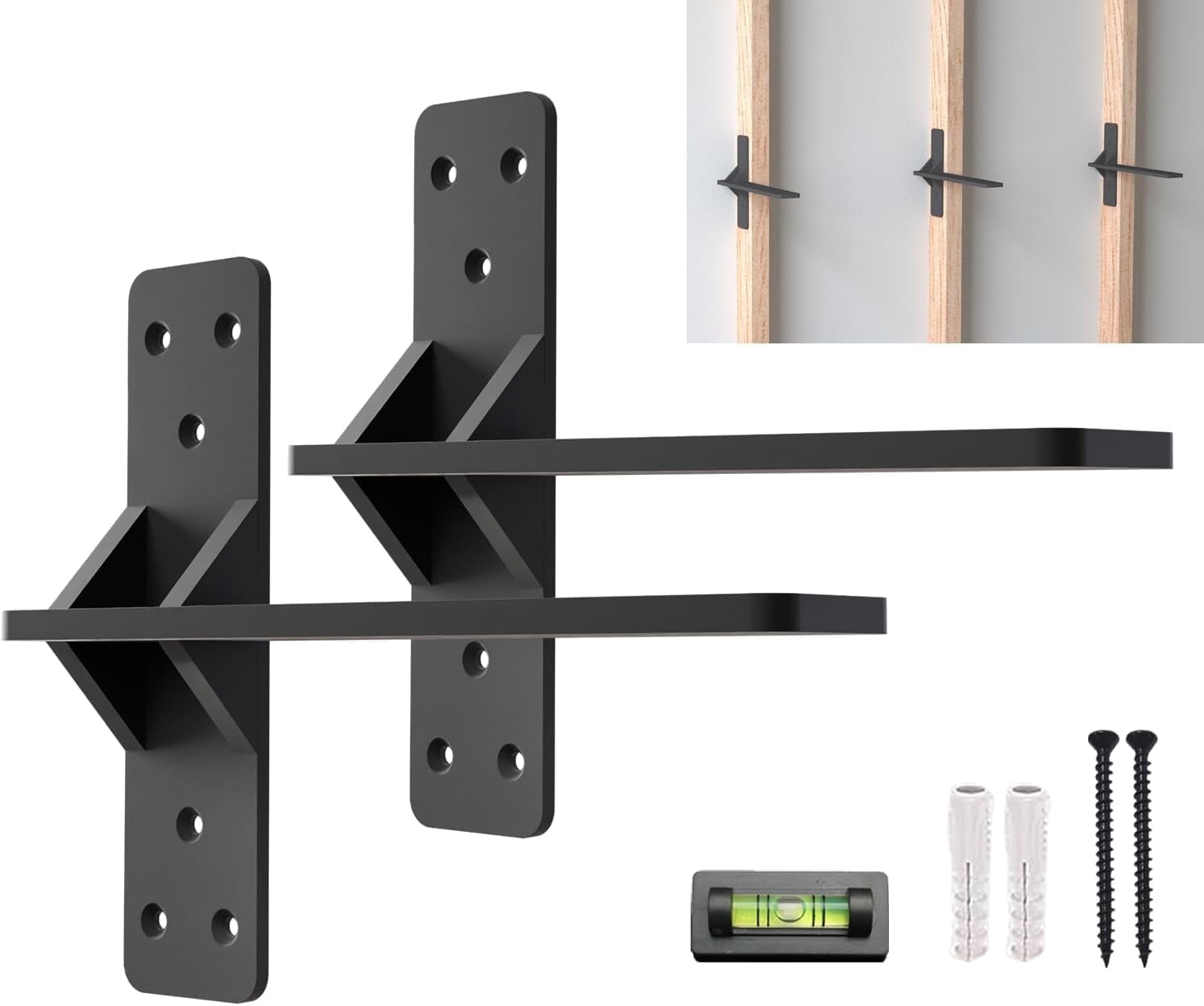 14" Black Countertop T Invisible Shelf Bracket by Balin Designs - Free ...