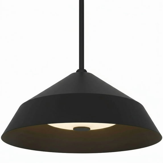 14” Black Integrated LED Pendant (5 Color Temp 2700K-5000K: 900 Lumens ...