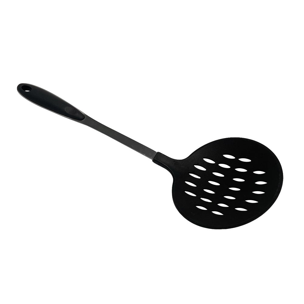 14'' Black Nylon Slotted Skimmer Spoon Scoop Strainer Stainless Steel ...