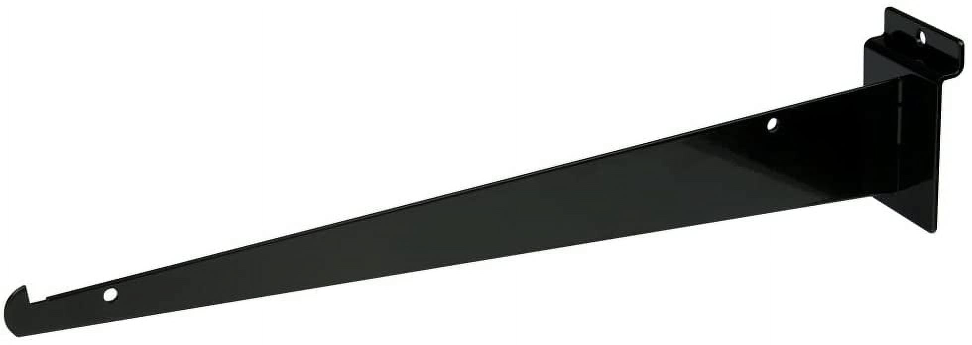 14" Black Slatwall Shelf Brackets with Lip - Walmart.com