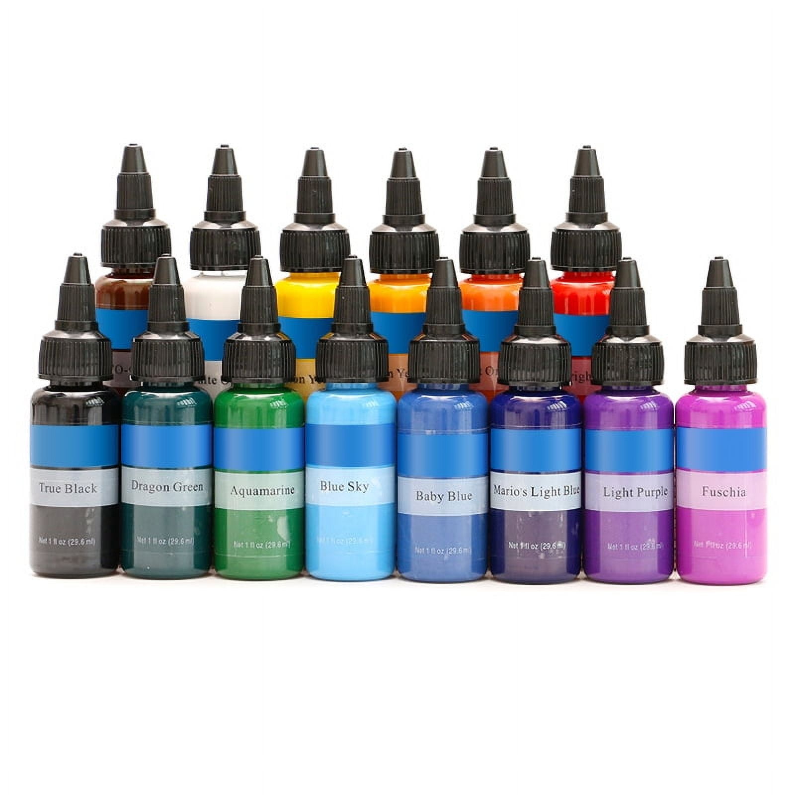 14 Bottles 30ml Tattoo Ink 1oz Tatoo Ink Set 30ml Inks Pigment Body Art Tattoo Supplies ...