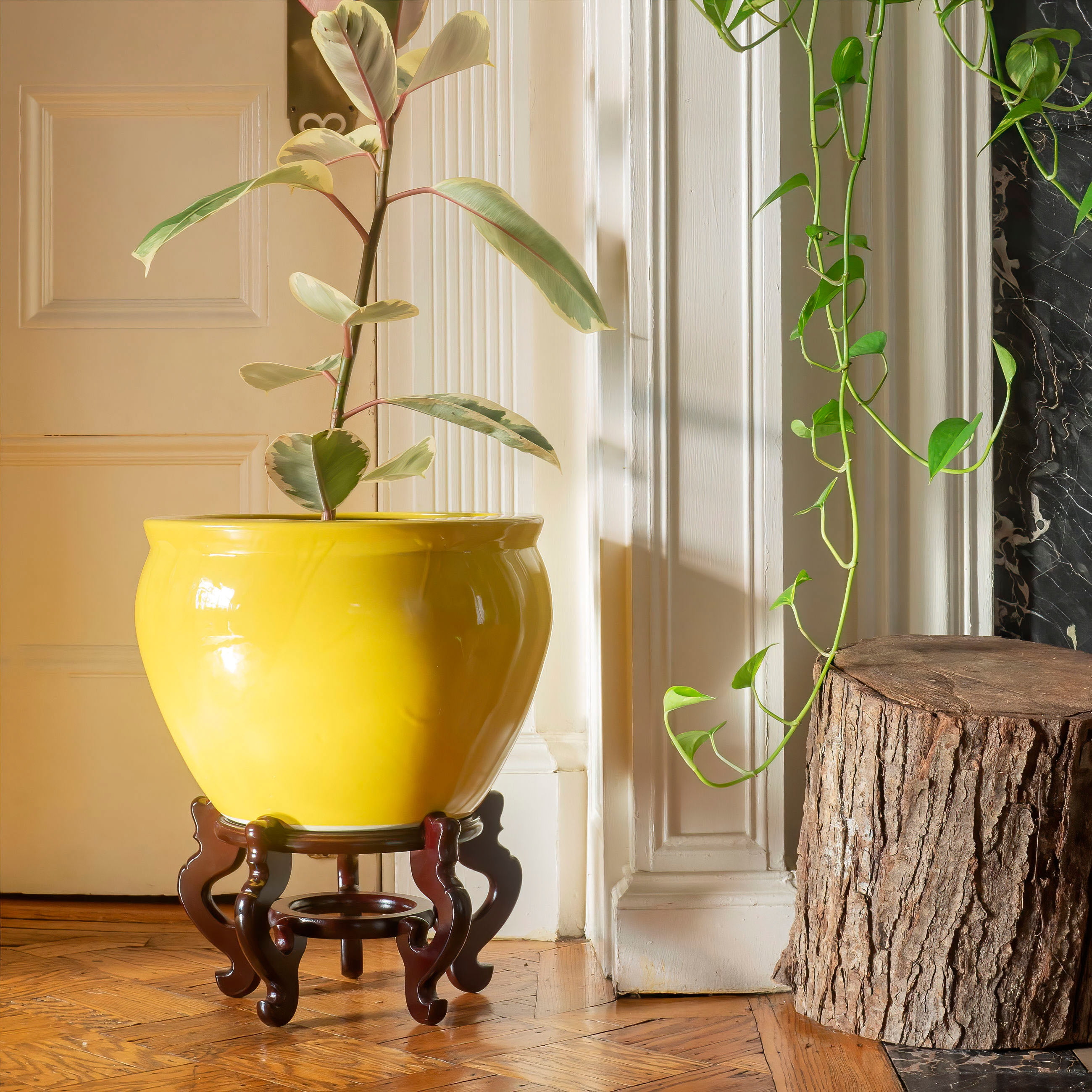 14" Bright Yellow Fishbowl - Walmart.com