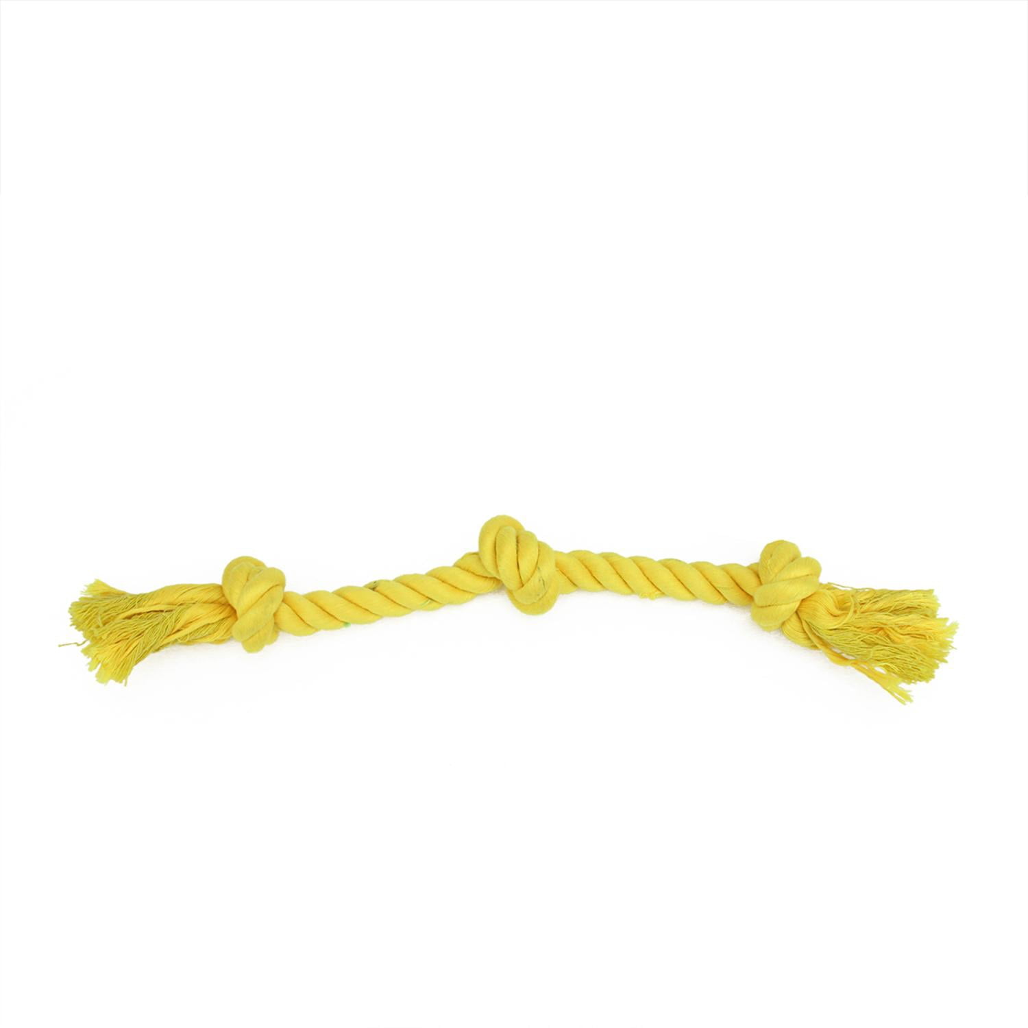 14" Canary Yellow Non-Toxic Heavy Knotted Dog Rope Tug Toy - Walmart.com