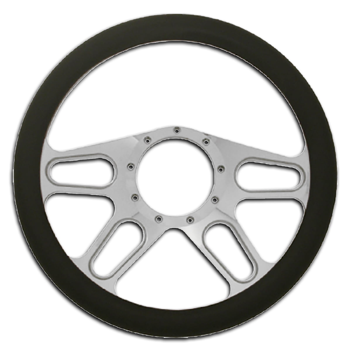 14" Chrome Billet Aluminum Steering Wheel With Half Wrap 9 Hole Fits GM ...