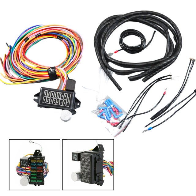 14 Circuit Fuse Universal Wire Harness Muscle Car Street Rat Car Fuse ...