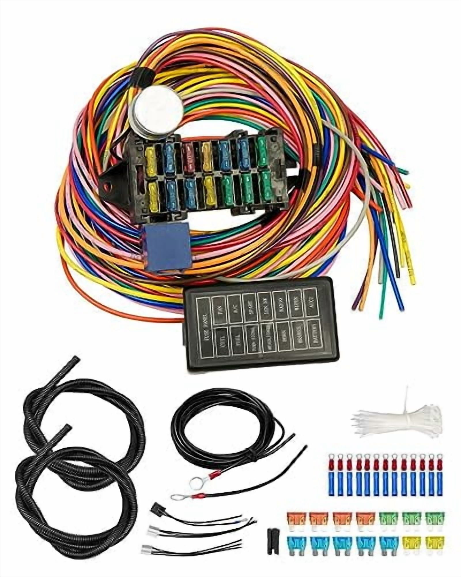 14 Circuit Universal Wiring Harness Fit for Street Muscle Car Hot Rod ...