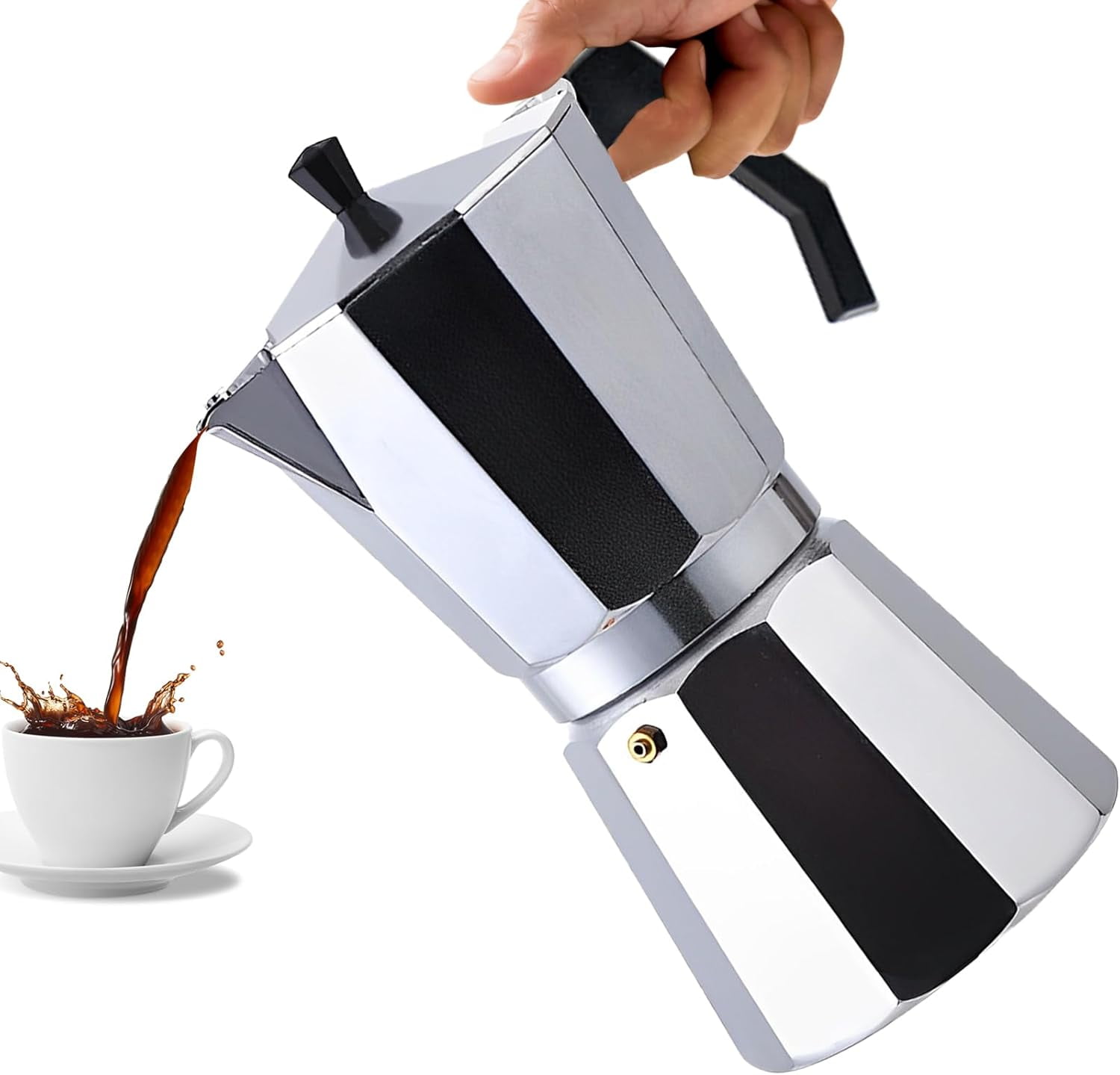 14 Cup Aluminum Moka Pot Classic Stovetop Espresso Coffee Maker 700ml ...