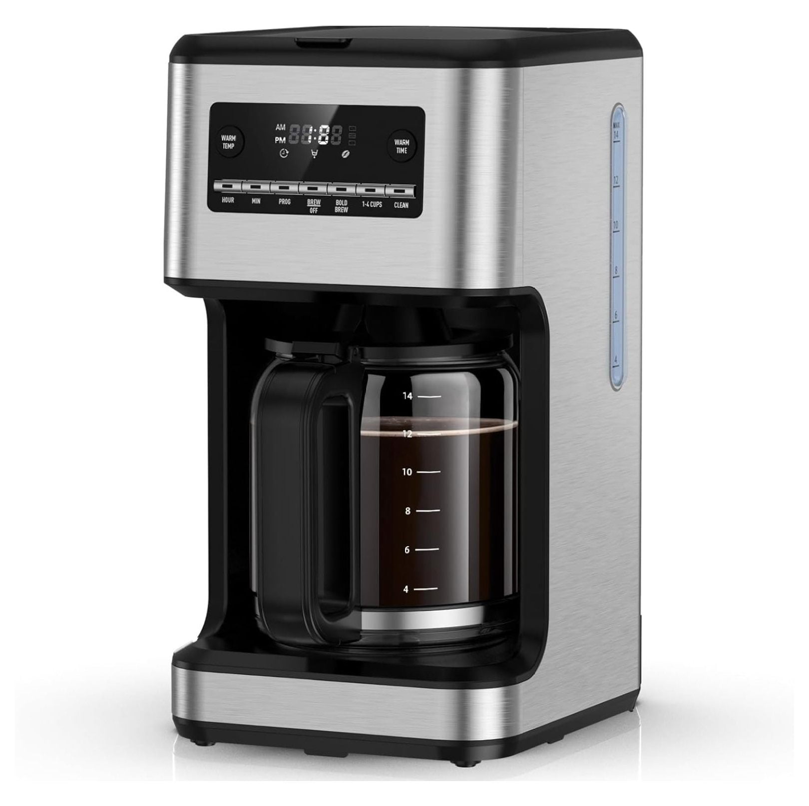 14-Cup Coffee Maker, Programmable Drip Coffee Makers with Reusable ...