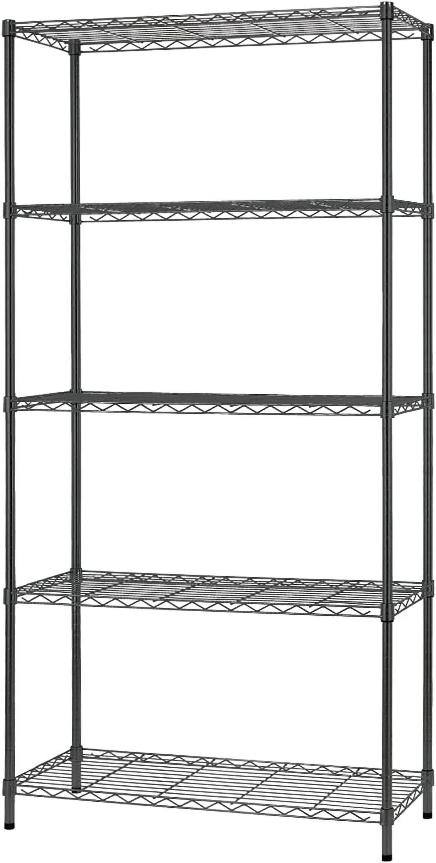 14" D×36" W×72" H Wire Shelving Unit Commercial Metal Shelf with 5 Tier ...