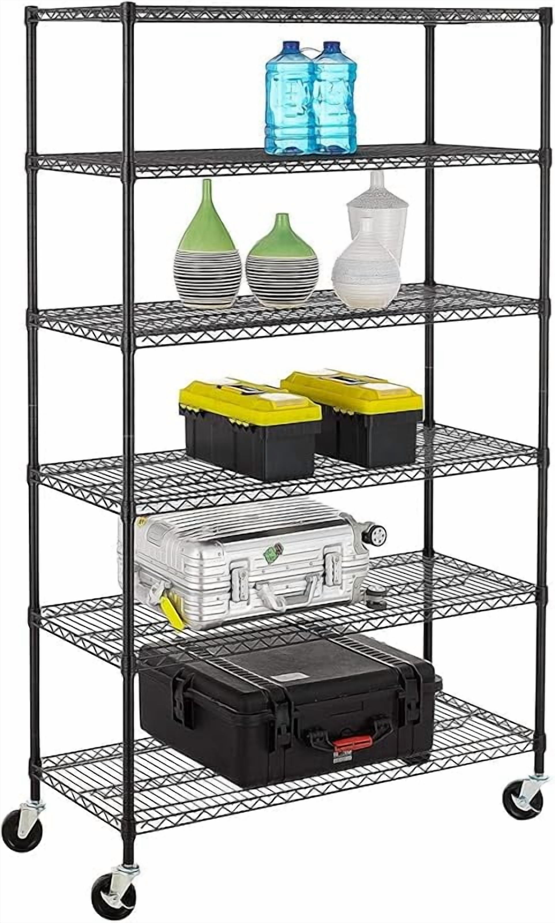 14" D×36" W×72" H Wire Shelving Unit Commercial Metal Shelf with 5 Tier ...