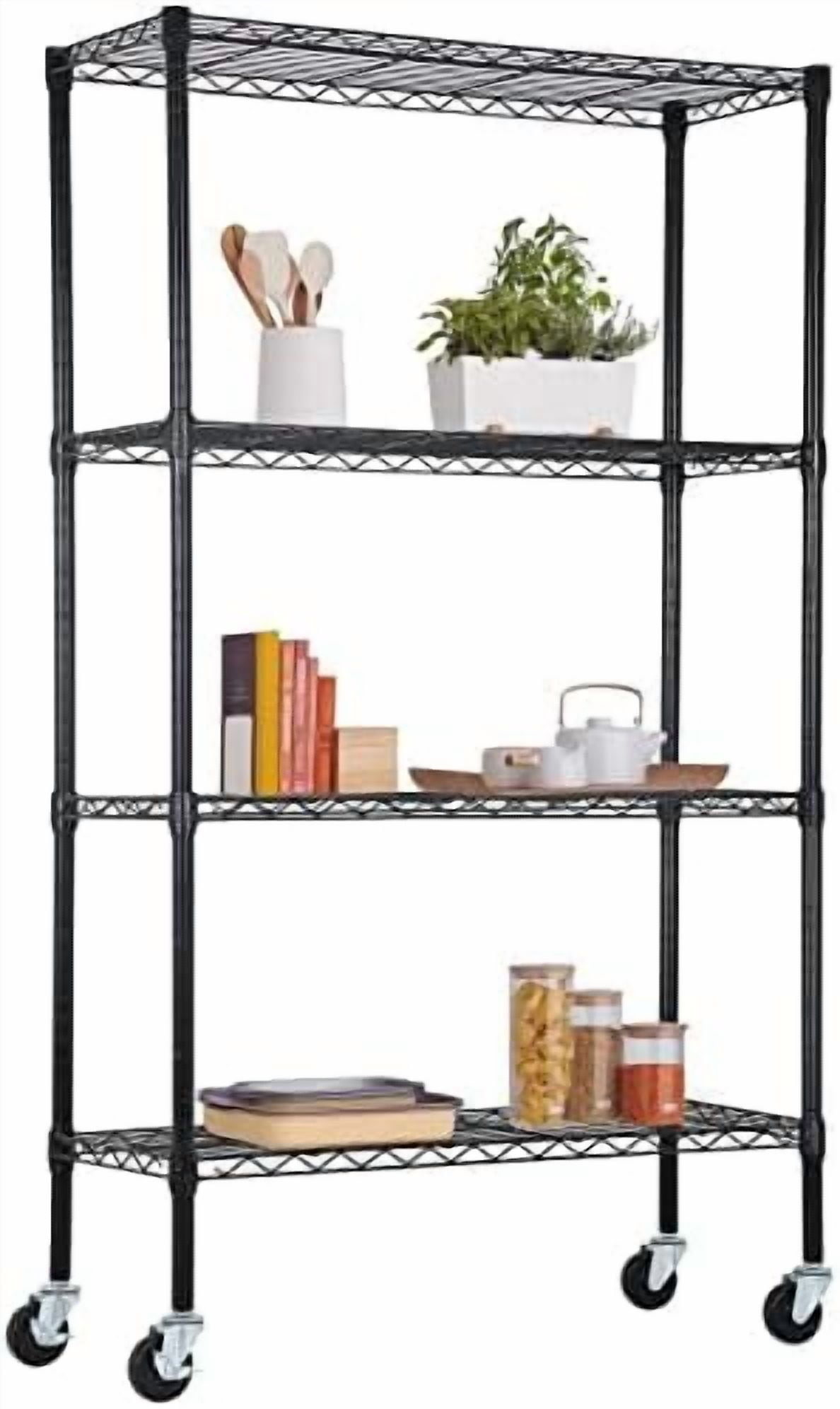 14" D×36" W×72" H Wire Shelving Unit Metal Shelf with 5 Tier Adjustable ...
