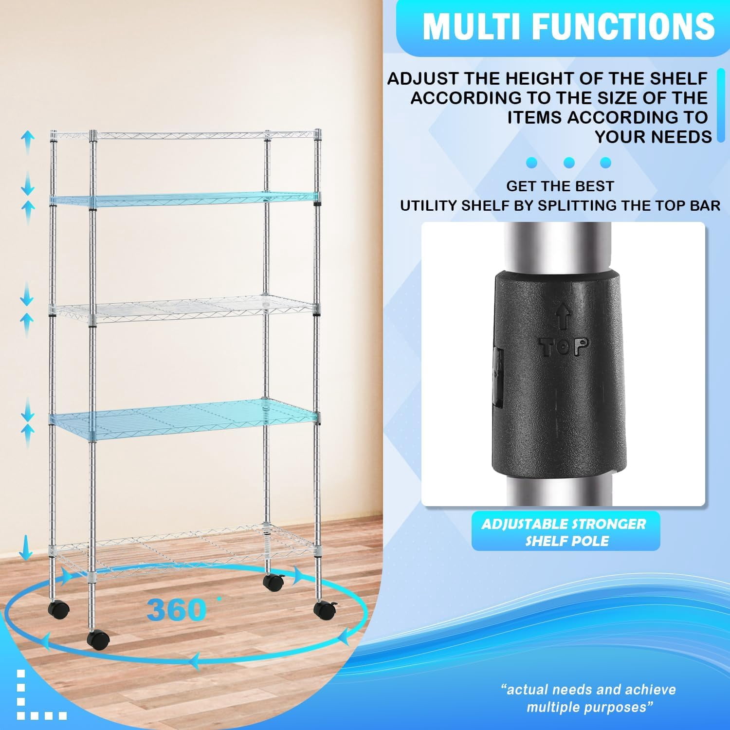 14" D x 30" W x 60" H Shelves Storage Shelves Shelving NSF Certified 5 ...