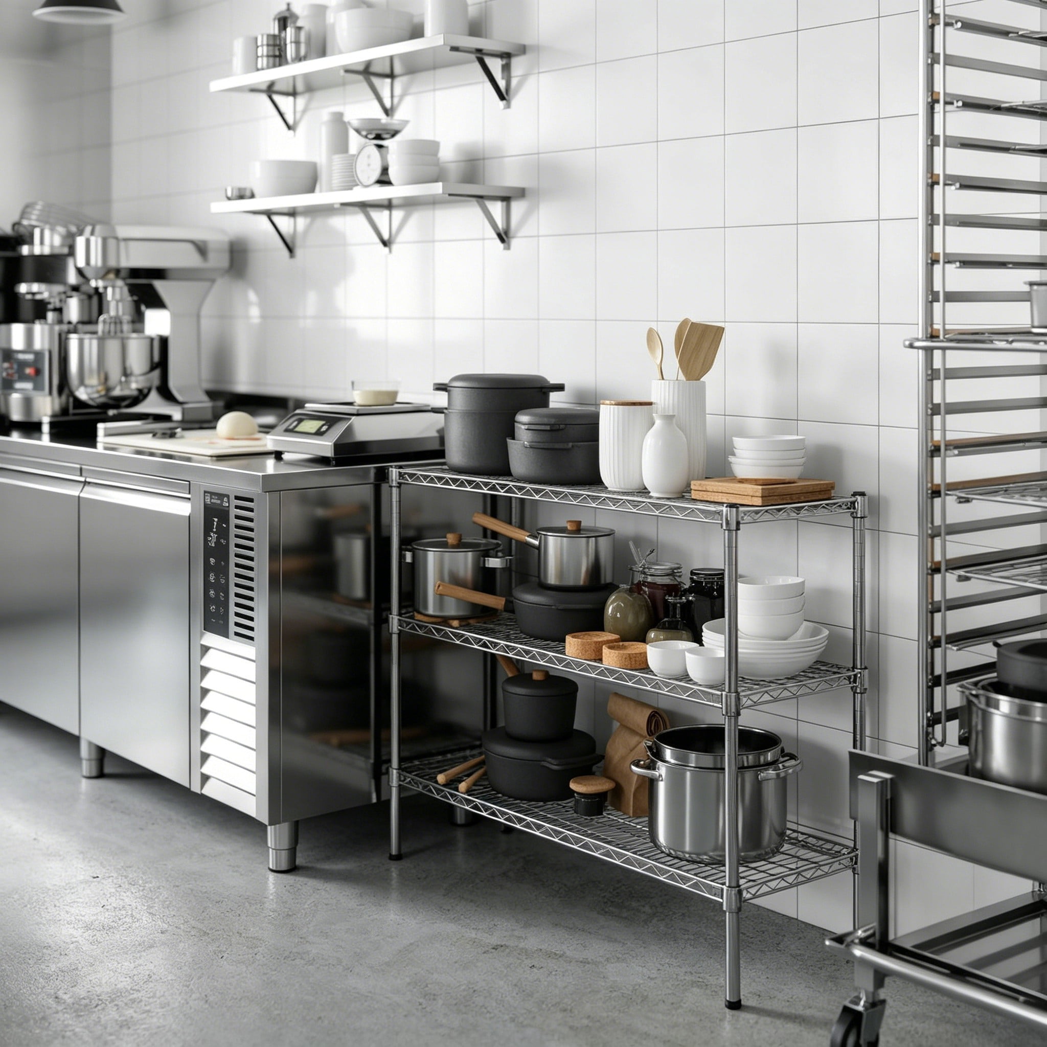 14" Deep x 42" Wide x 34" Height Wire Shelving Kit, 3-Tier Commercial ...