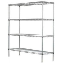 Quantum Storage 4-Shelf Chrome Wire Shelving Starter Kit 14 x 24 x 54 ...