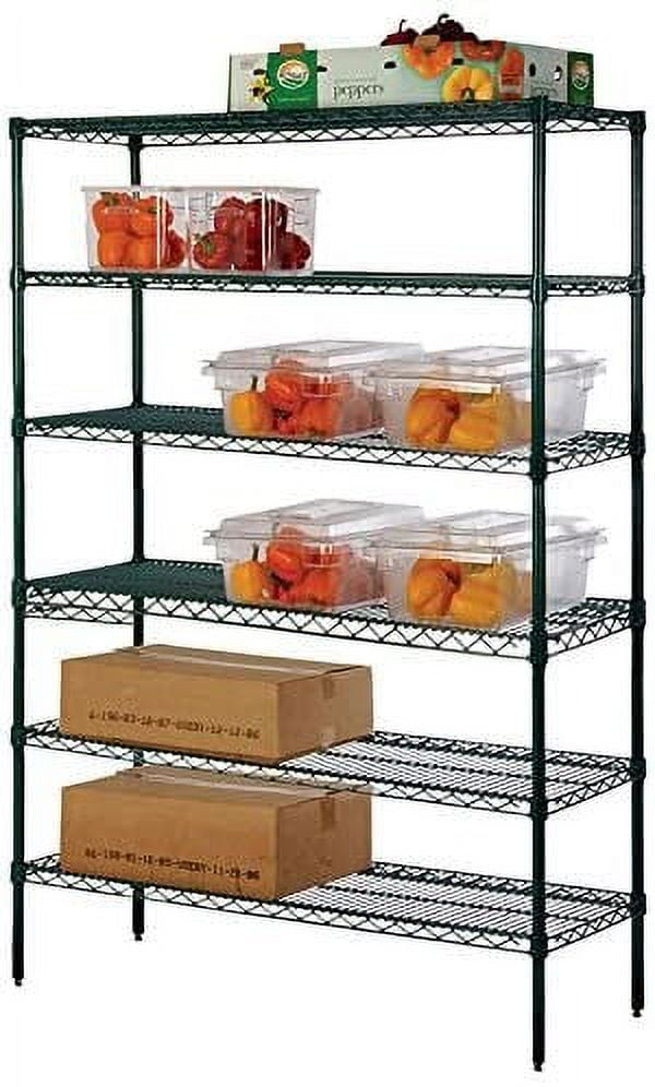 14" Deep x 72" Wide x 80" High 6 Tier Freezer Starter Shelving Unit ...