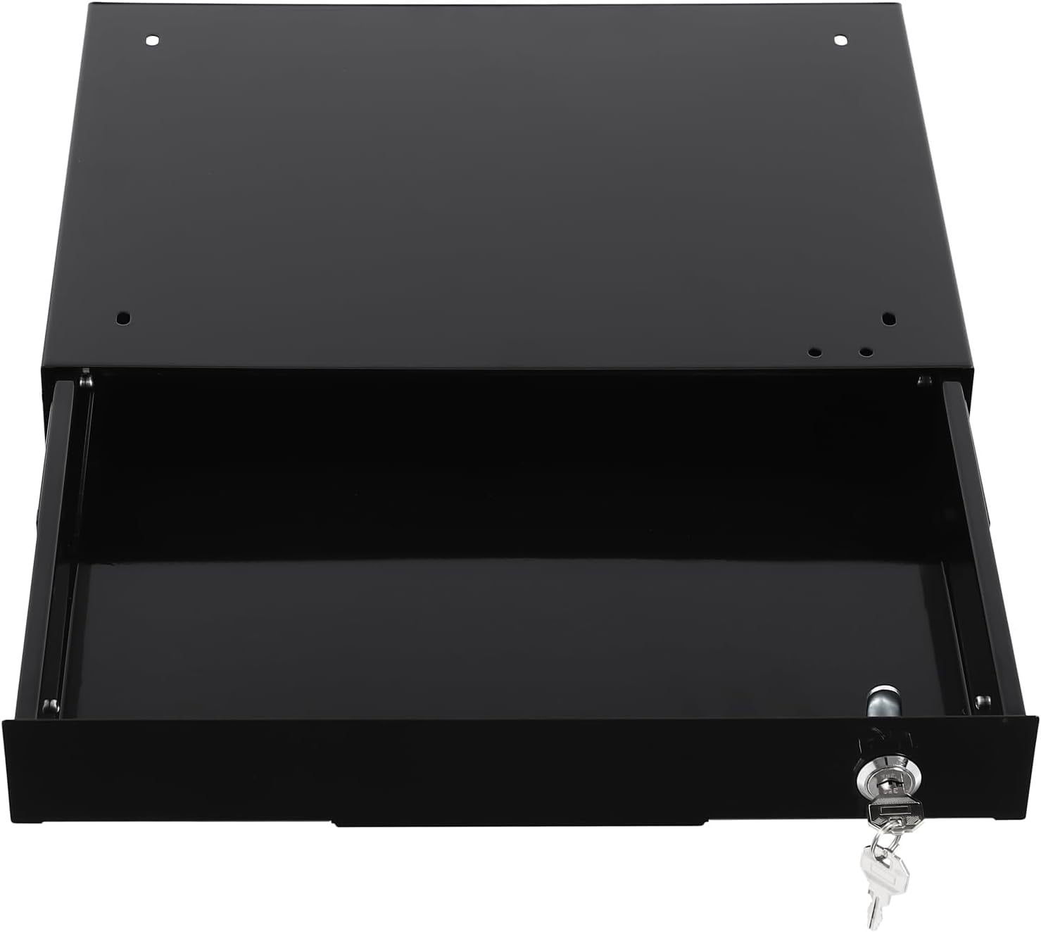 14" Under Desk Mounted Sliding Pull-out Drawer for Office Desk Lockable ...