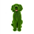 14" Dog Topiary Figurines Outdoor Ornament Dog Garden Statue Faux Green ...