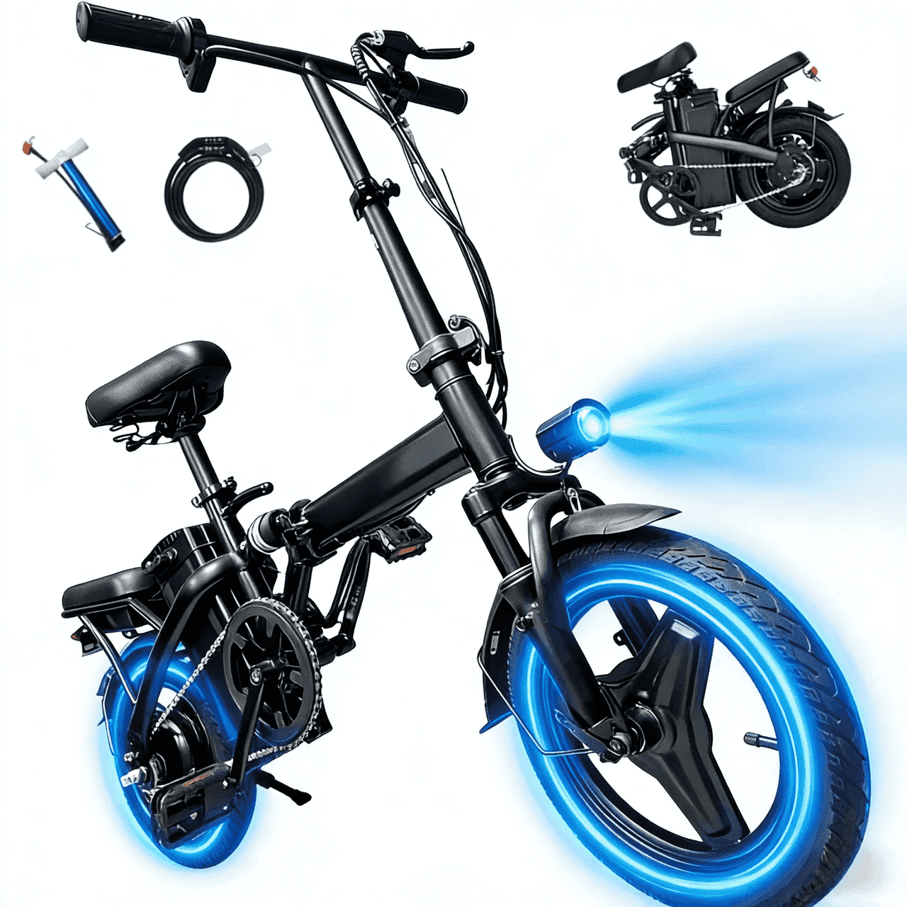 14" Electric Bike for Teenager and Adults, Peak 500W Motor 432Wh 12AH ...