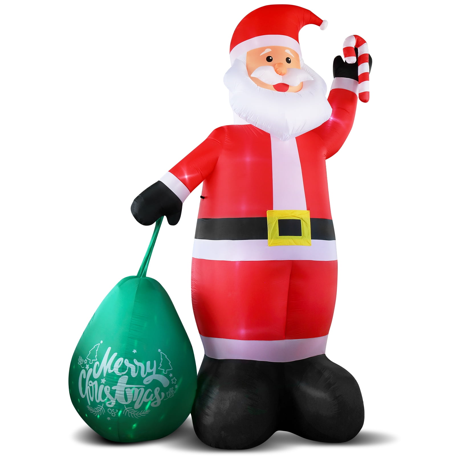 14 FT Lighted Christmas Inflatable Decoration, Giant Inflatable Santa ...