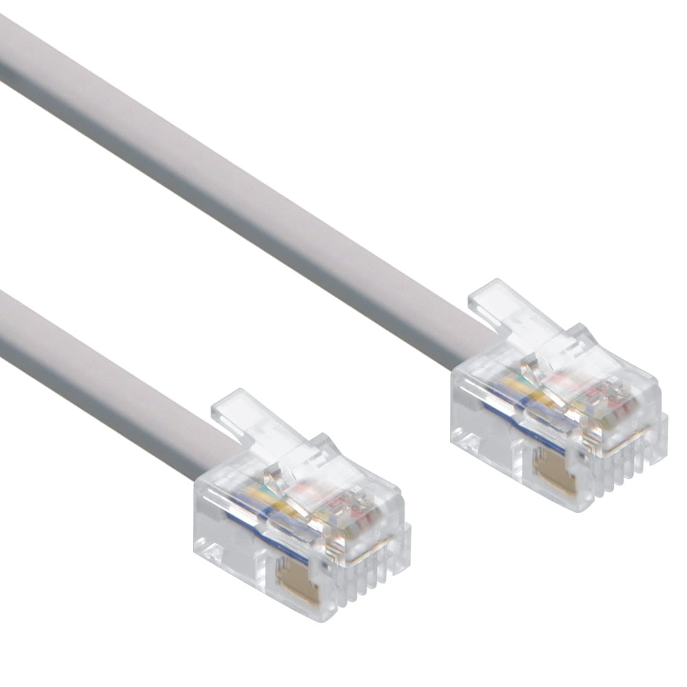 14 Feet RJ12 Modular Telephone Cable, Reverse - Walmart.com