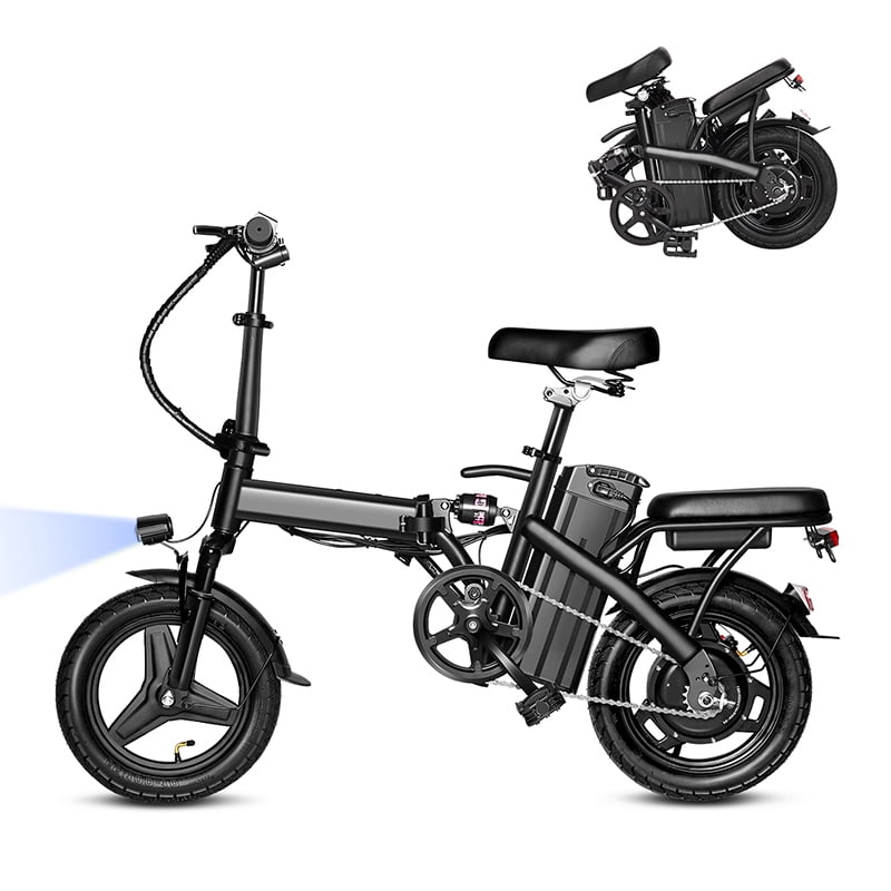 "14"" Folding Electric Commuter Bike, 20+ Miles Range, 20Mph Speed ...