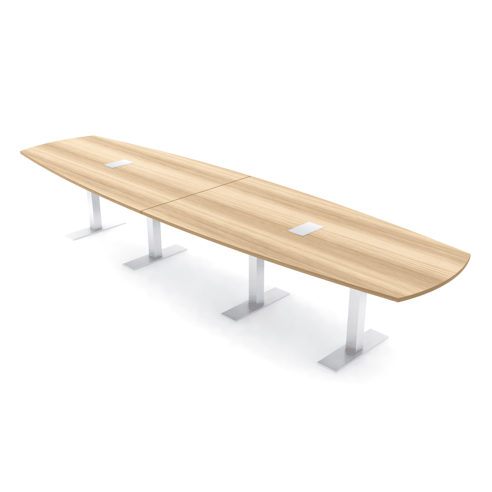 14-Foot Arc Boat Modular Conference Table Metal T-Bases Electric Unit ...