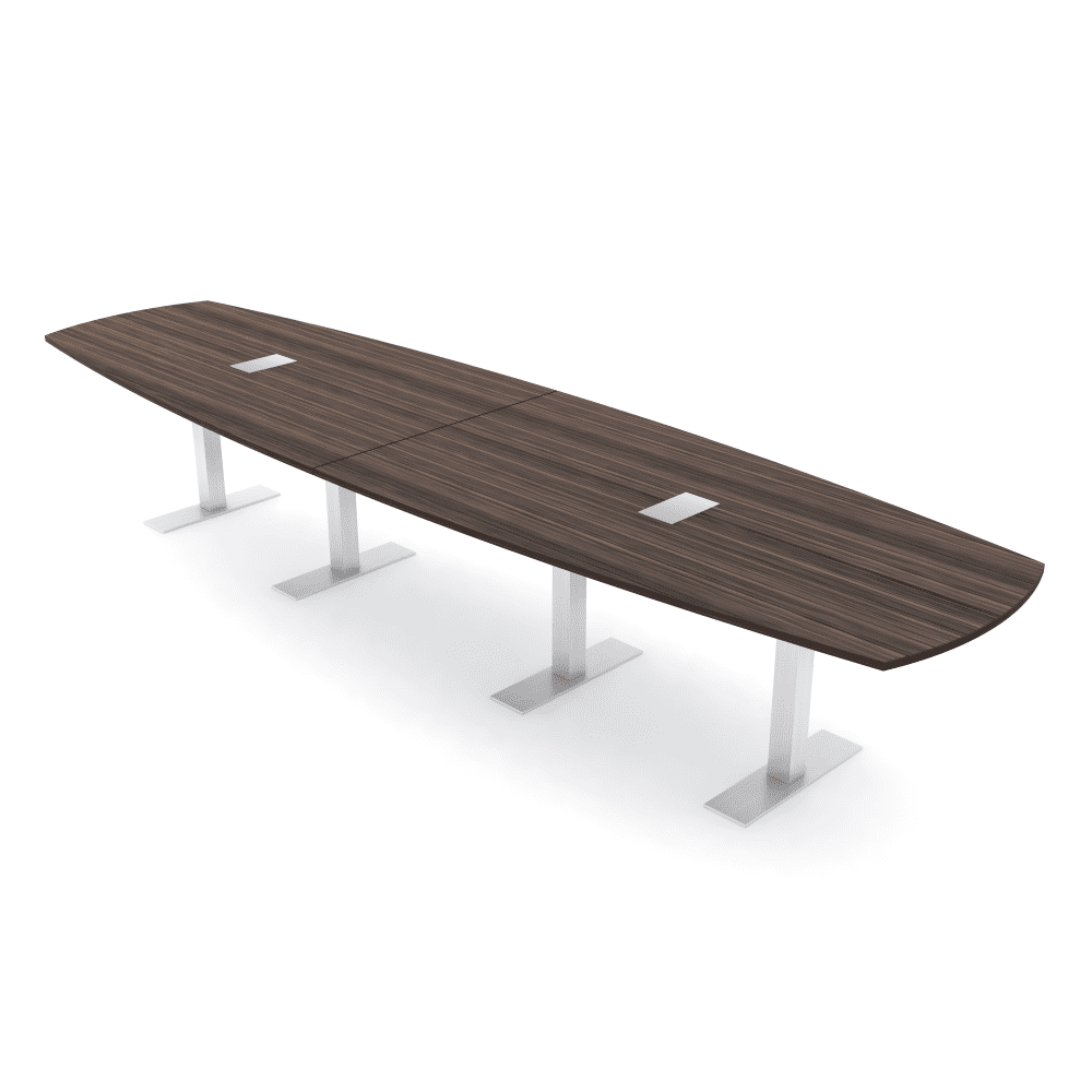 14-Foot Arc Boat Modular Conference Table Metal T-Bases Electric Unit ...