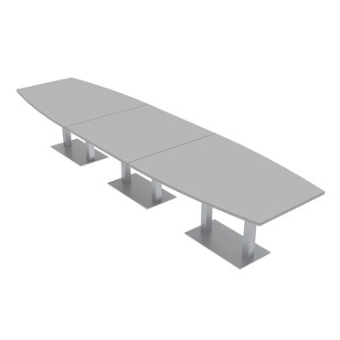 22' Modular Oval Boardroom Table With Metal T Bases And Electric Units ...