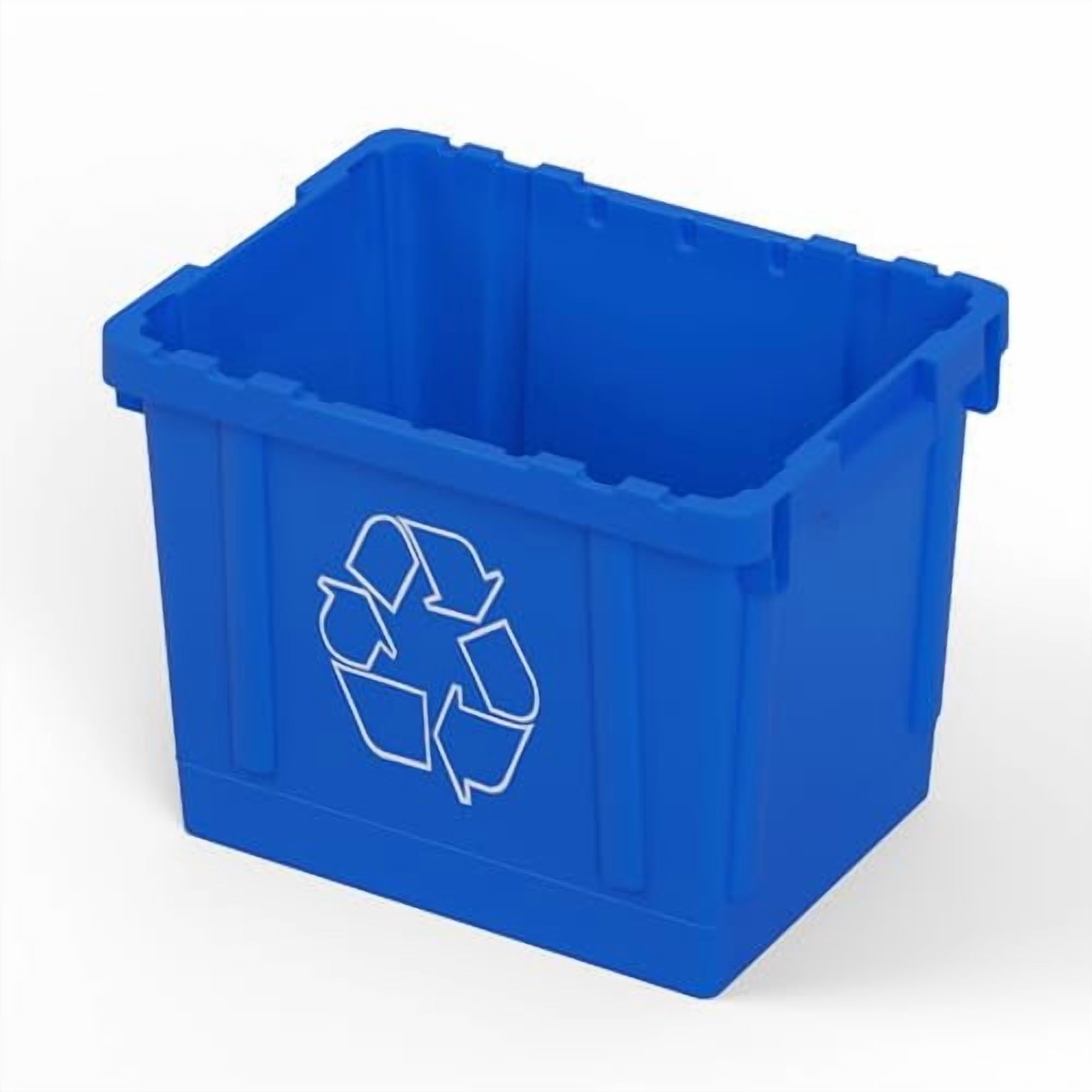 14 Gallon Rectangular Blue Recycling Bin | Inside Outside Curbside ...